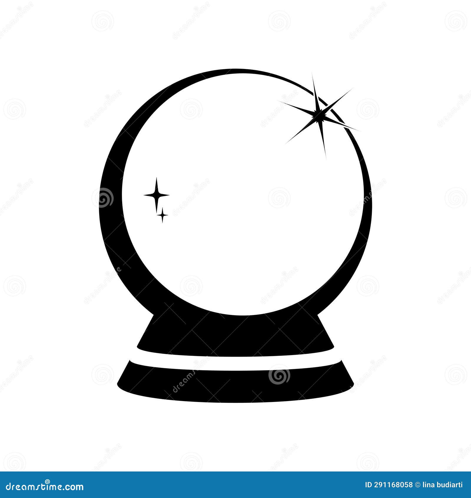 Magic crystal ball icon stock vector. Illustration of fortune - 291168058