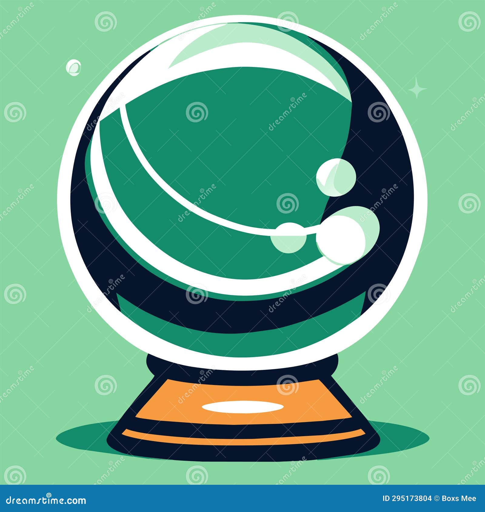 Magic Crystal Ball. Vector Illustration in Flat Style. Isolated on ...