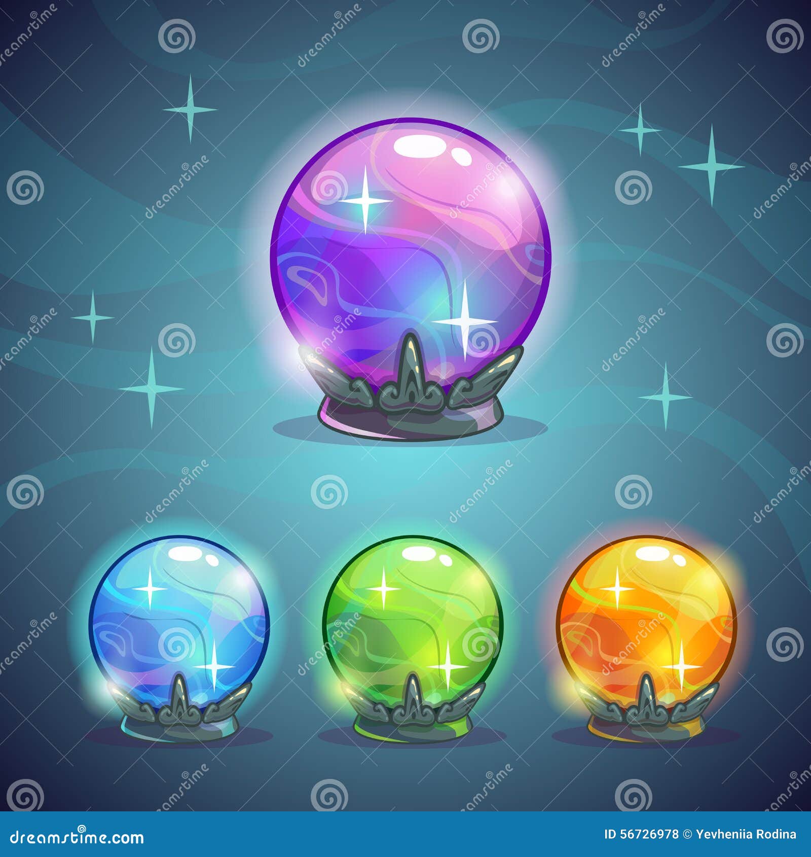 Magic Crystal Ball Royalty-Free Cartoon | CartoonDealer.com #241245338