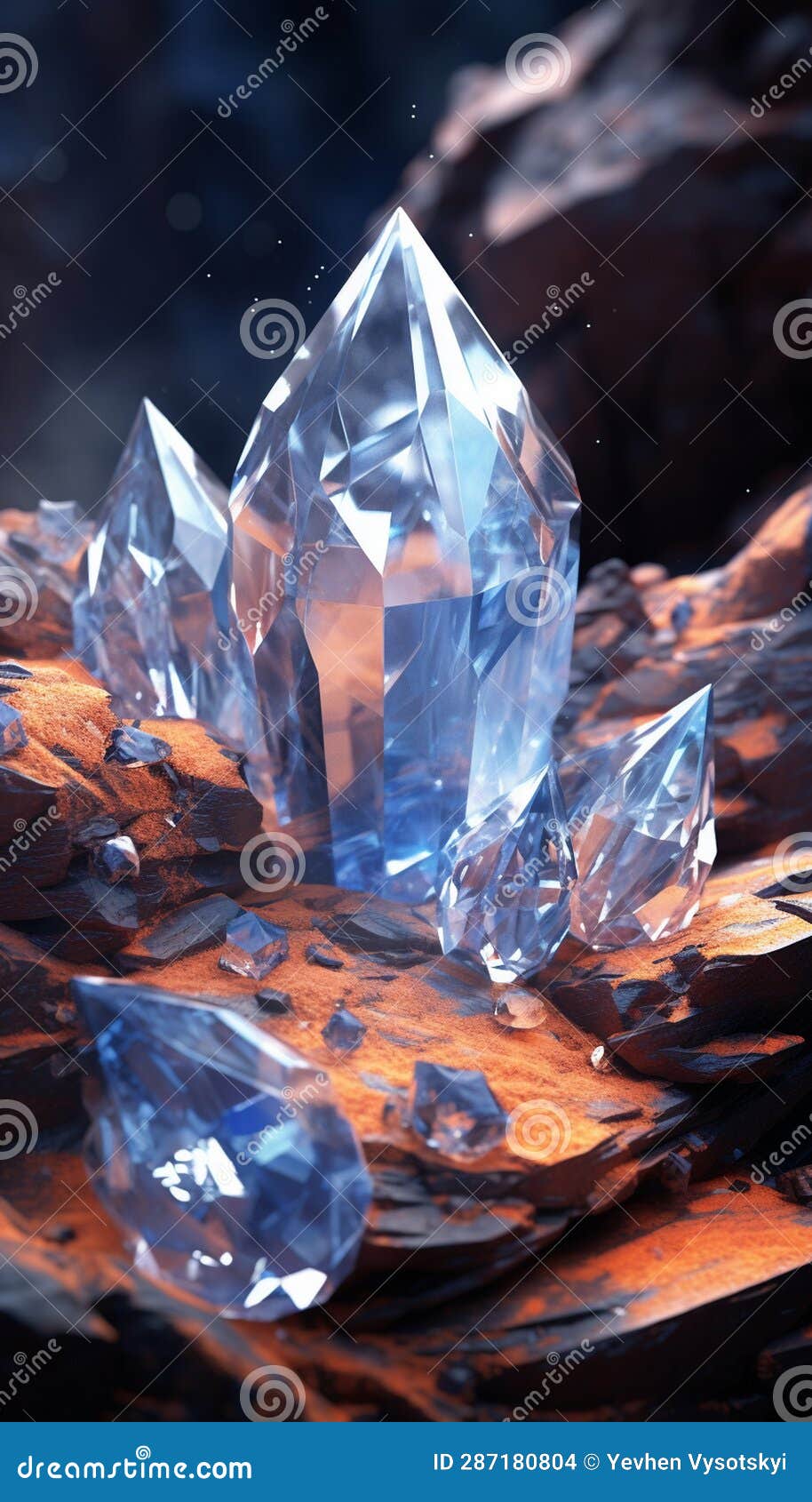 The Magic of Crystals Crystals Macro Shine and Overflo_007 Stock Illustration - Illustration of ...