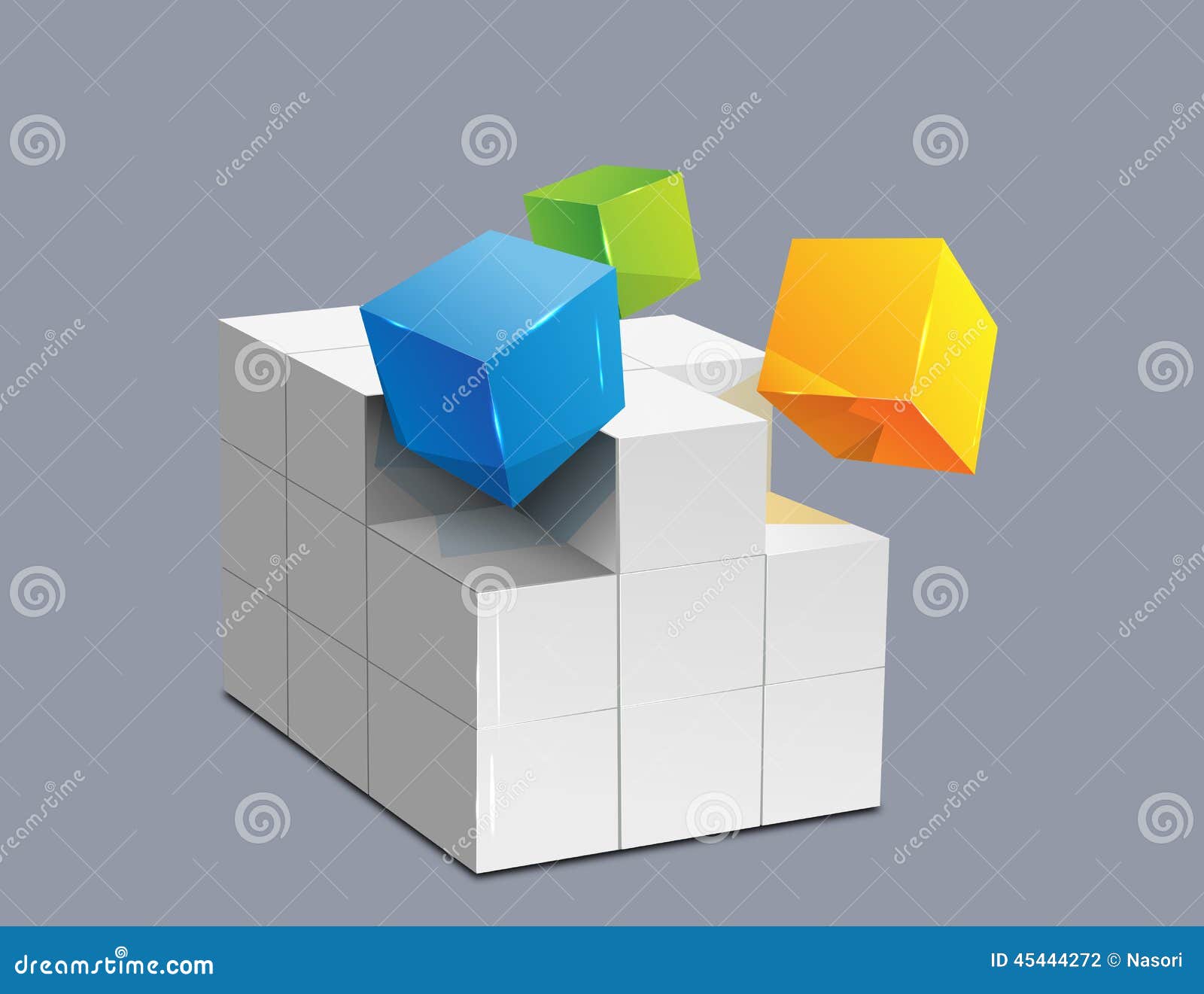 Magic cube stock illustration. Illustration of symbol - 45444272