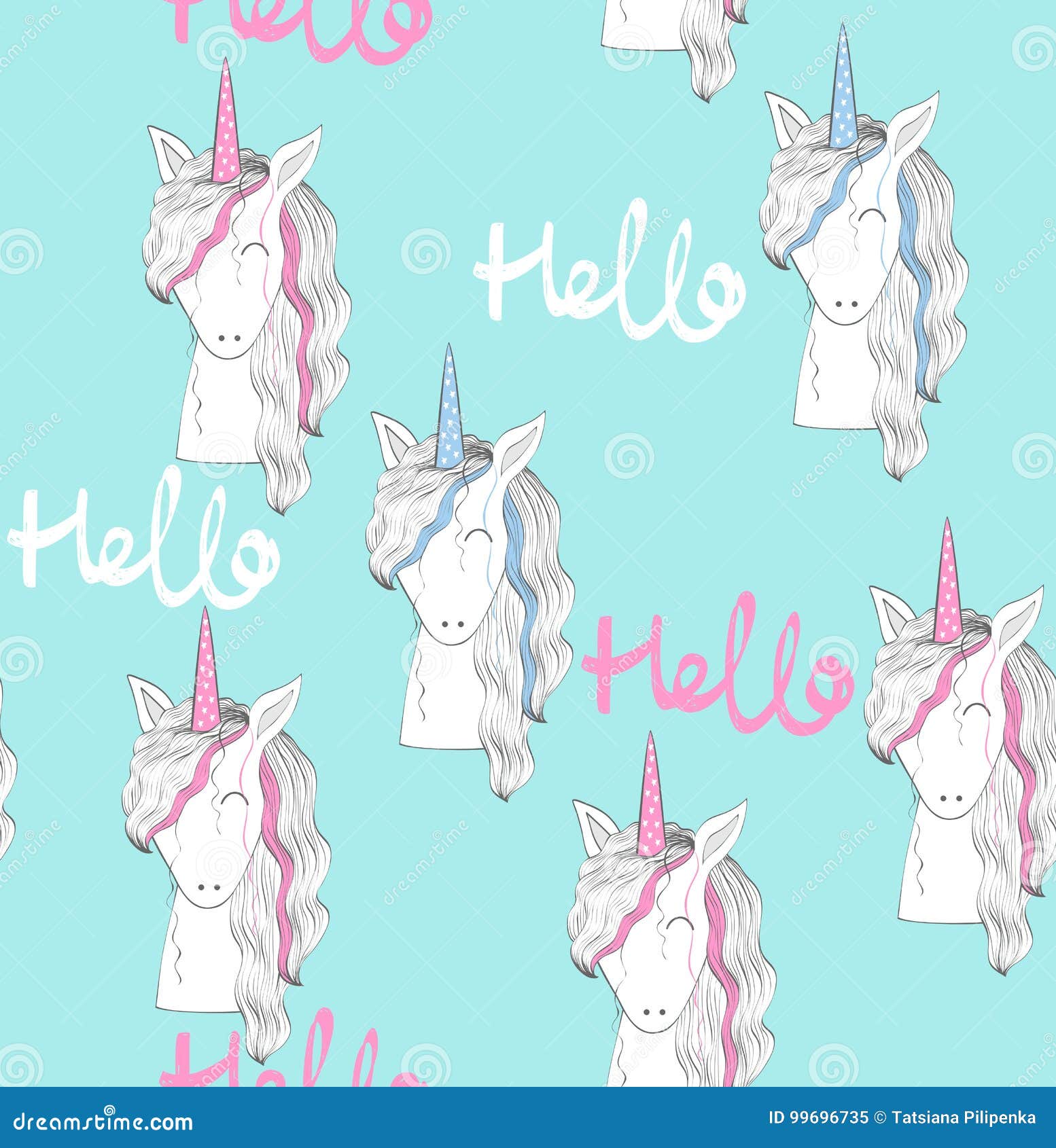 Magic cute unicorn stock vector. Illustration of line - 99696735