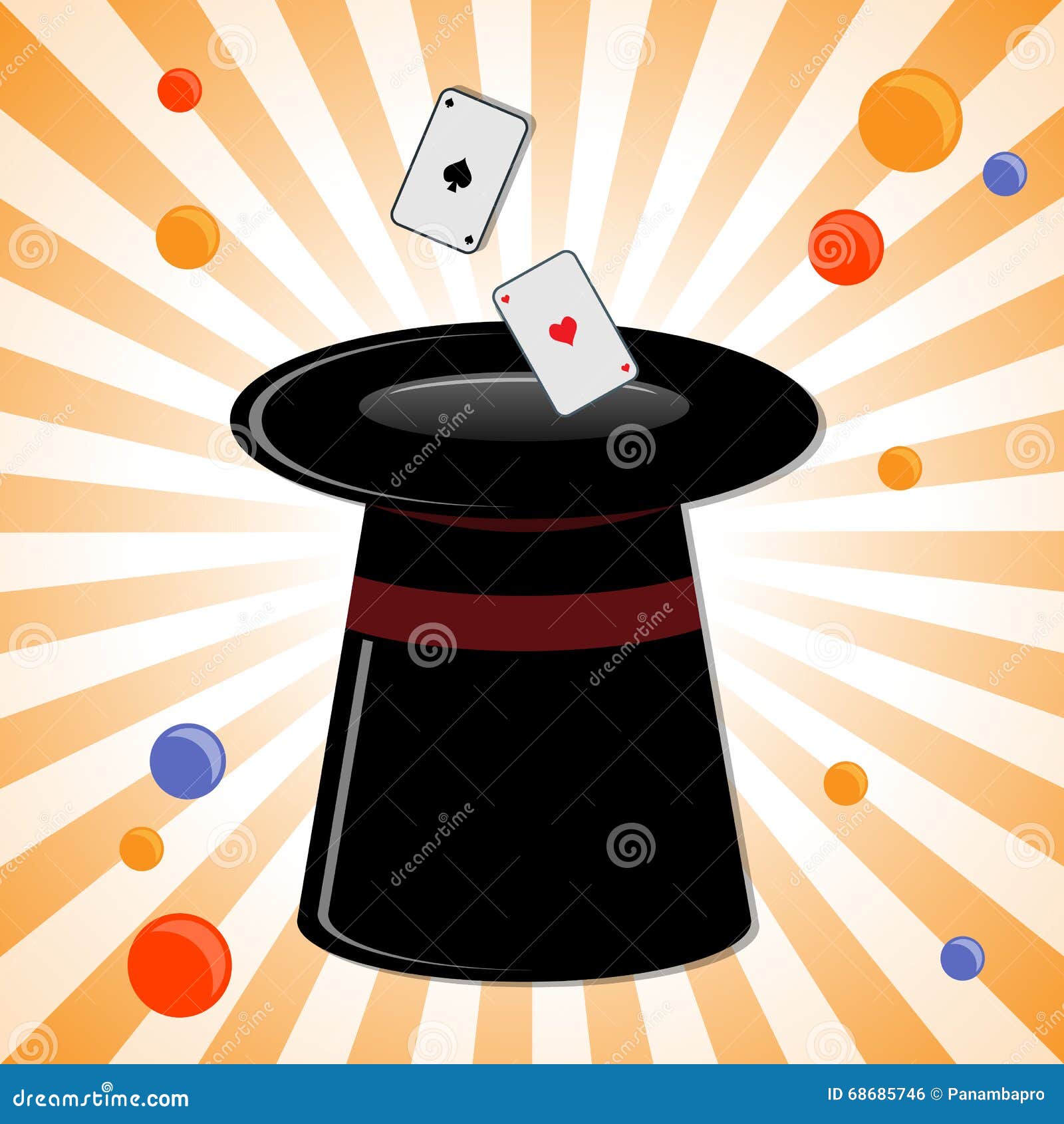 Magic Cylinder Hat With Shadow, Isolated On White Cartoon Vector ...