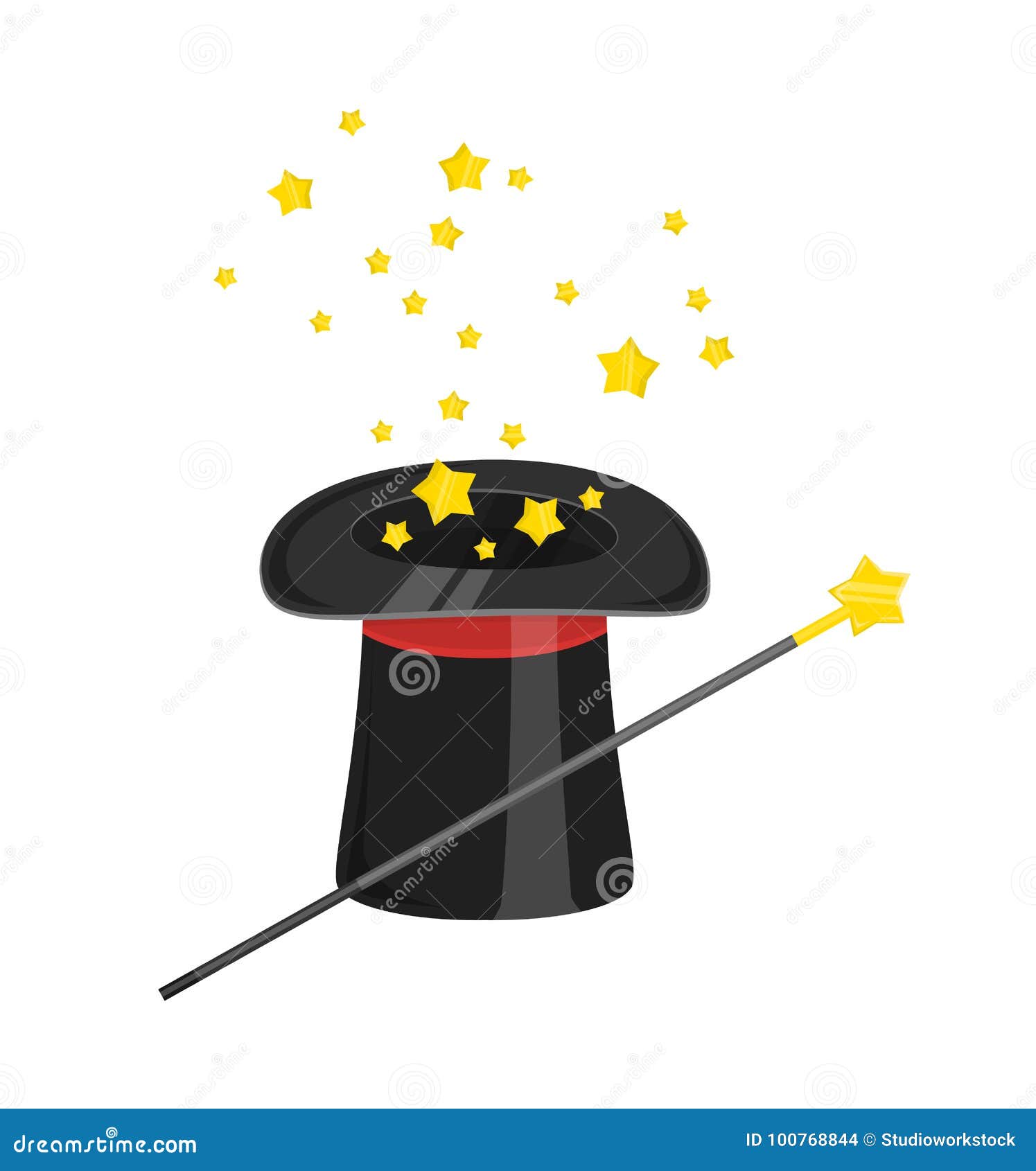 Magic Cylinder Hat Isolated Vector Icon Stock Vector - Illustration of ...