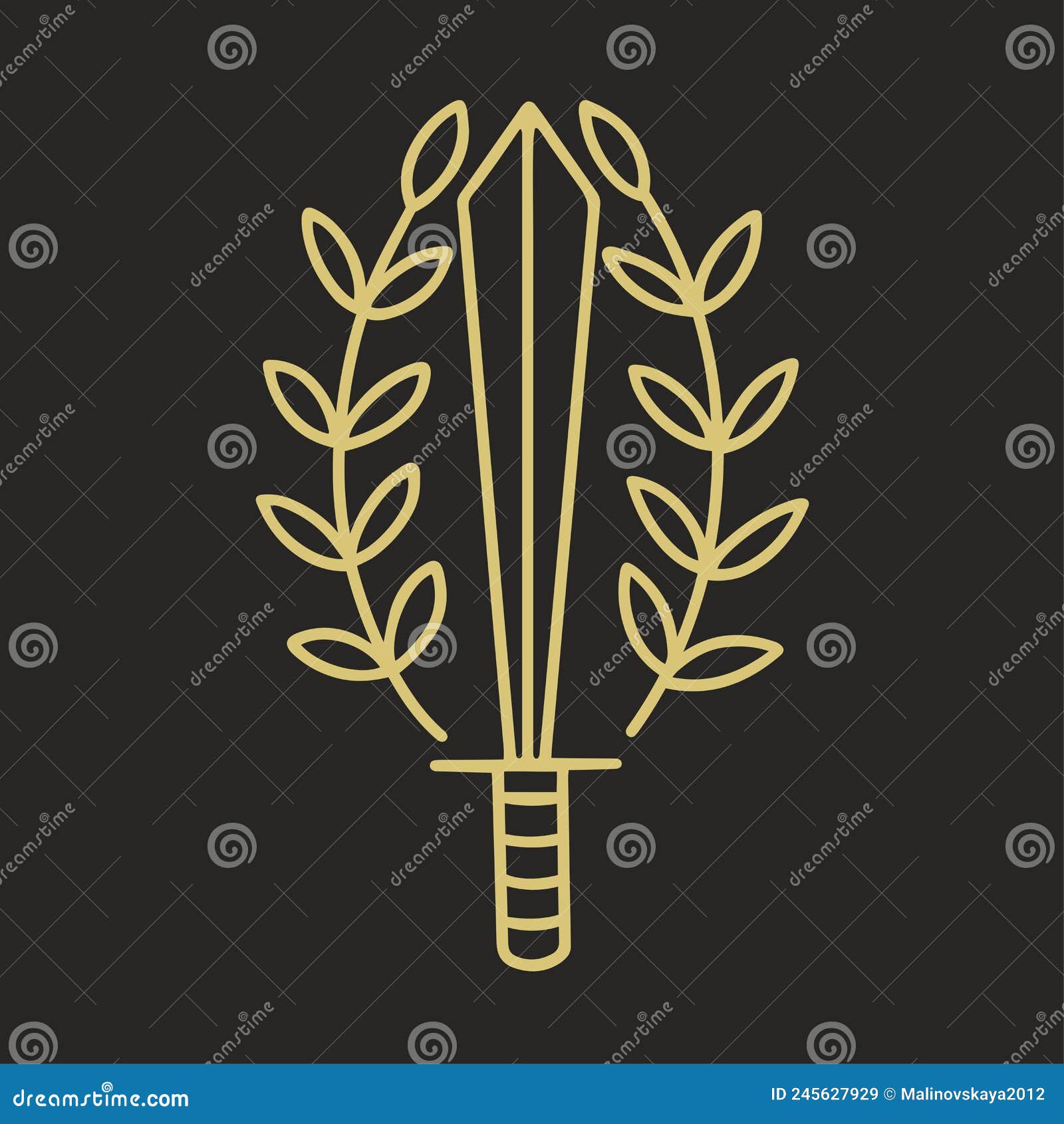 Magic Dagger Vector Doodle Illustration Stock Vector - Illustration of ...