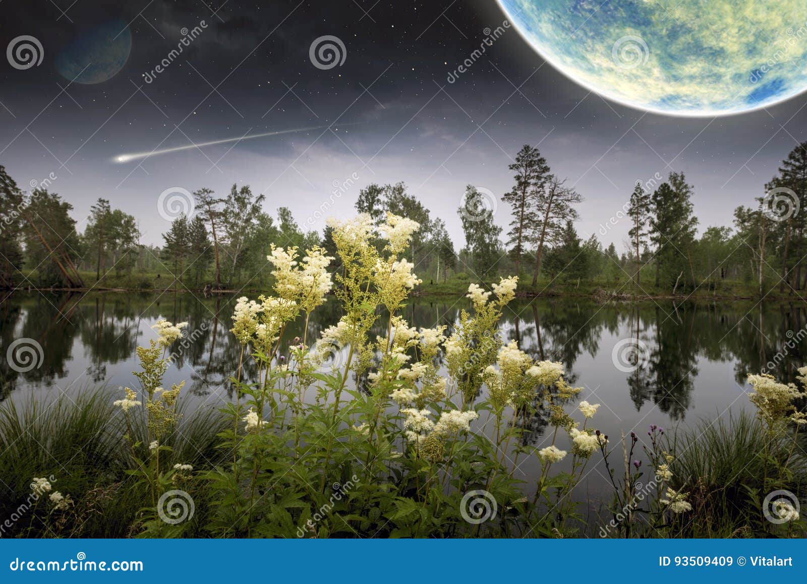 Magic dark planet stock image. Image of tales, space - 93509409