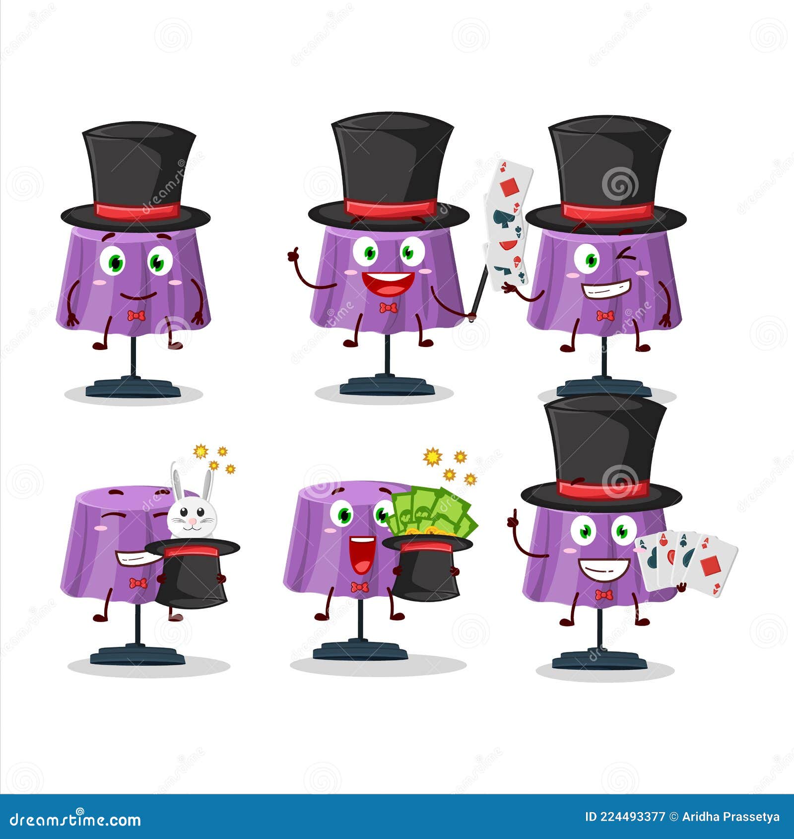 A Magic Desk Lamp Magician Cartoon Character Perform on a Stage Stock ...