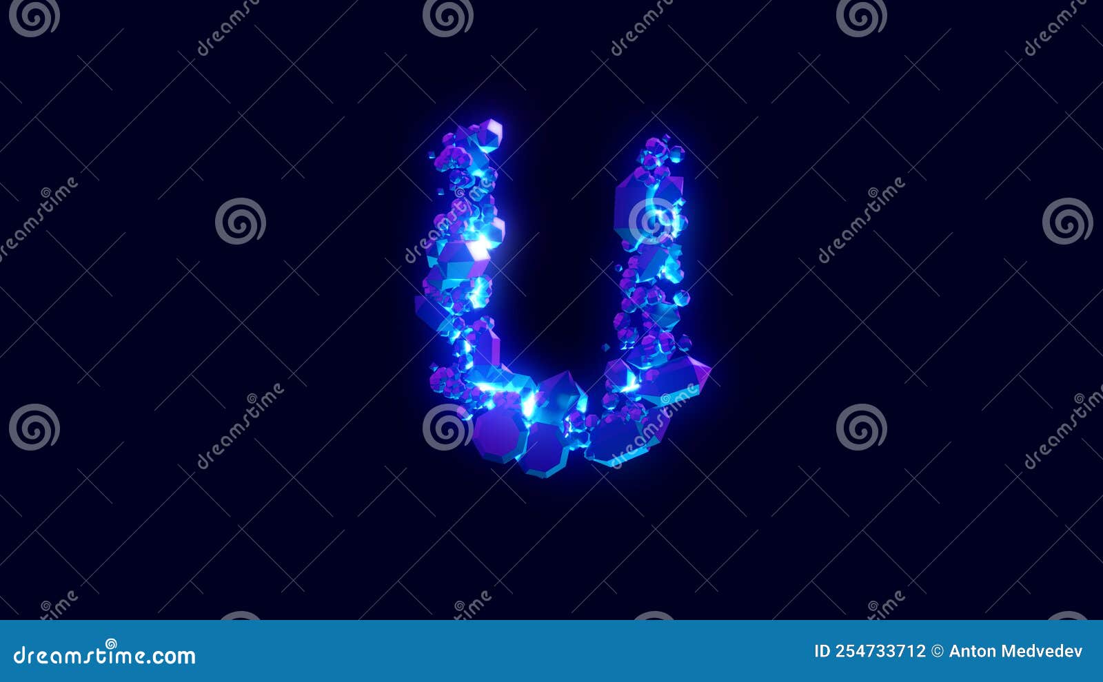 Magic Diamonds or Crystals - Letter U, Creative Alphabet, Isolated ...
