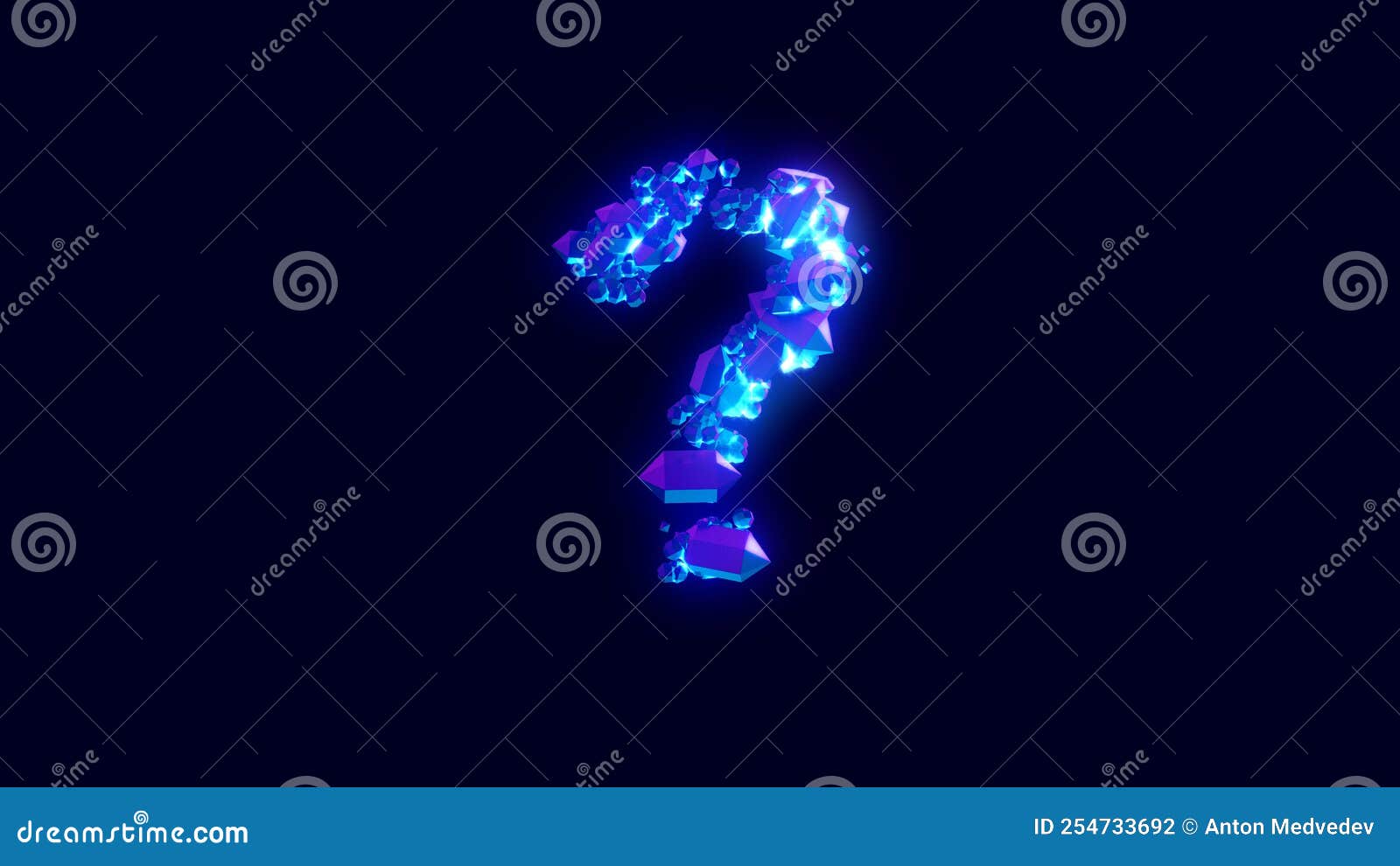 Magic Diamonds or Frozen Ice - Question Mark, Creative Font, Isolated ...