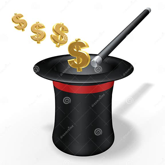 Magic dollars stock illustration. Illustration of bizarre - 2120921