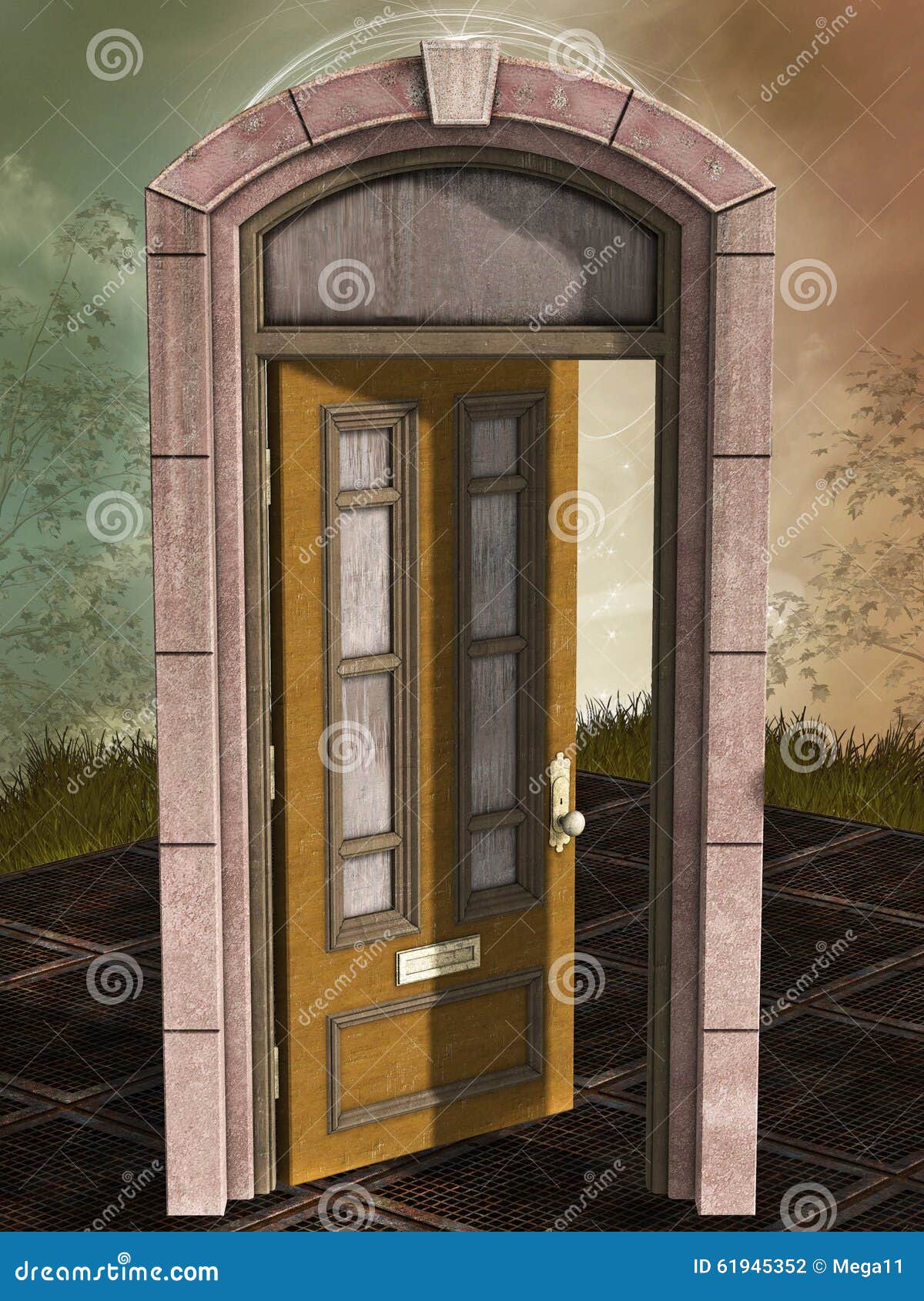 Magic door stock illustration. Illustration of mystery - 61945352