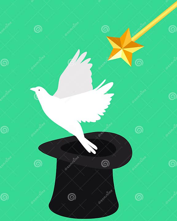 Magic and dove stock vector. Illustration of appears - 47936619