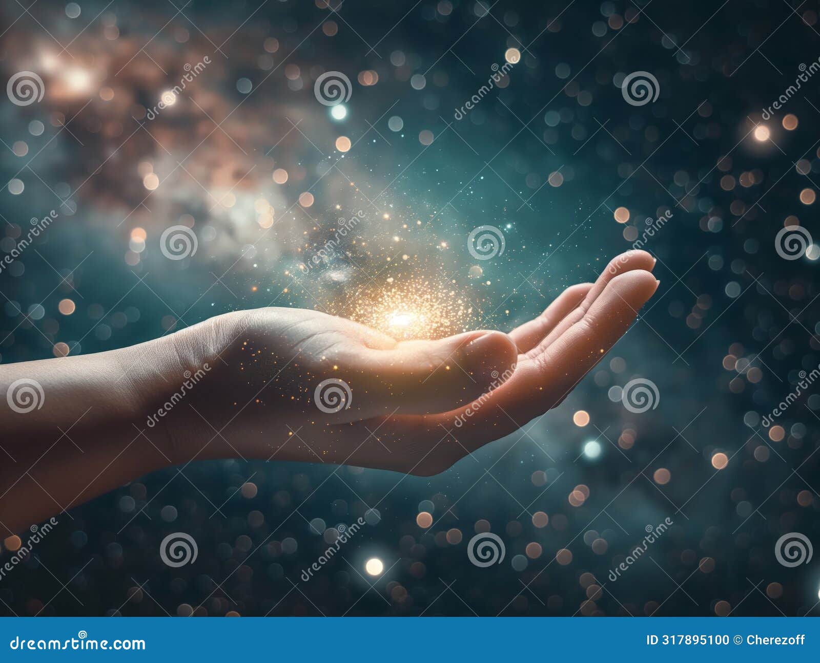 Magic Dust in Hand stock photo. Image of bright, beautiful - 317895100