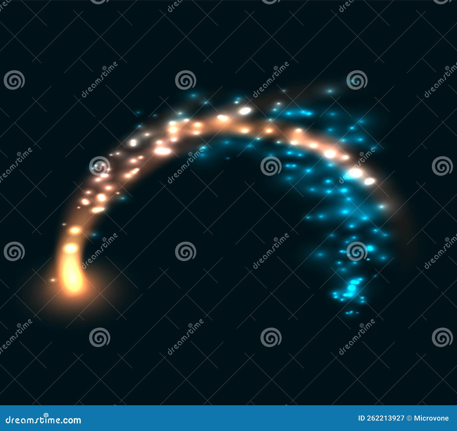 Magic Dust. Sparkling Realistic Blue Yellow Light Stock Vector ...