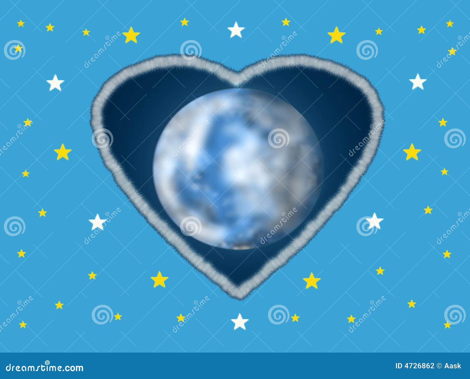 Magic Earth stock illustration. Illustration of love, star - 4726862