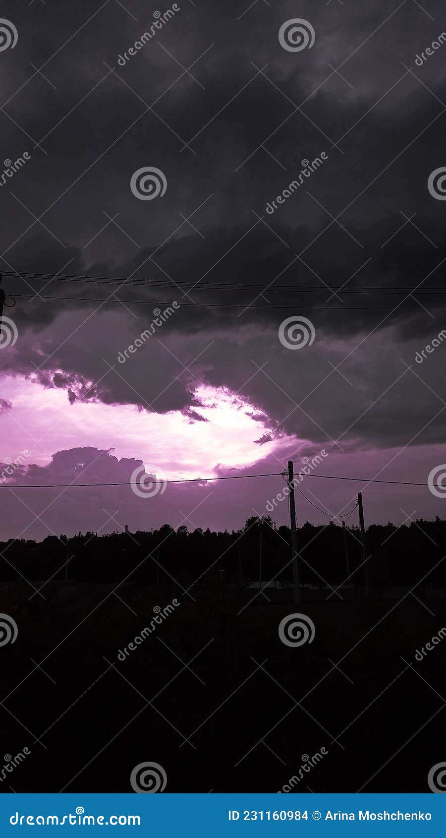 Magic evening clouds stock photo. Image of magic, rainbow - 231160984