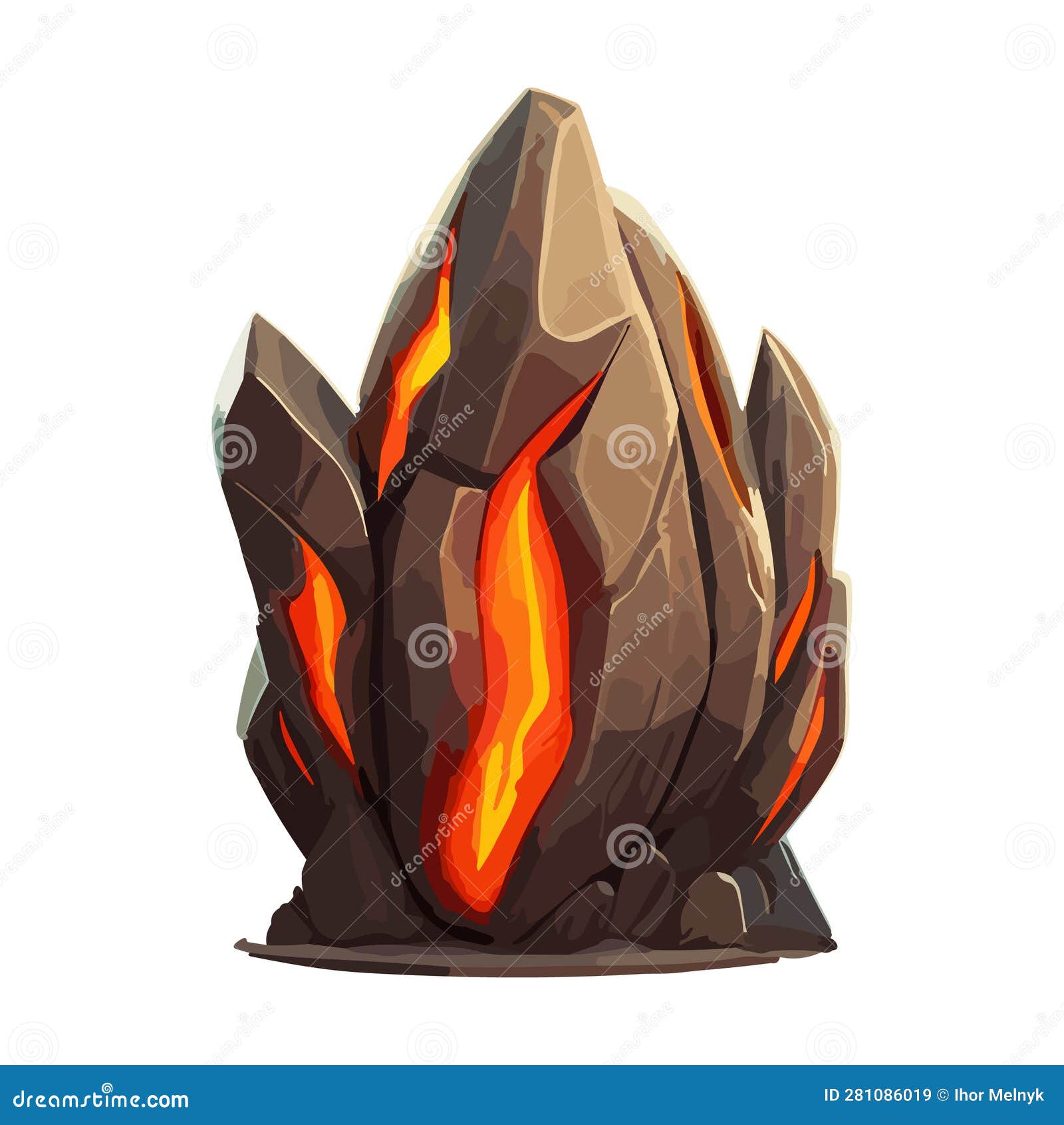 Cartoon Fire Flame stock vector. Illustration of warm - 281086019