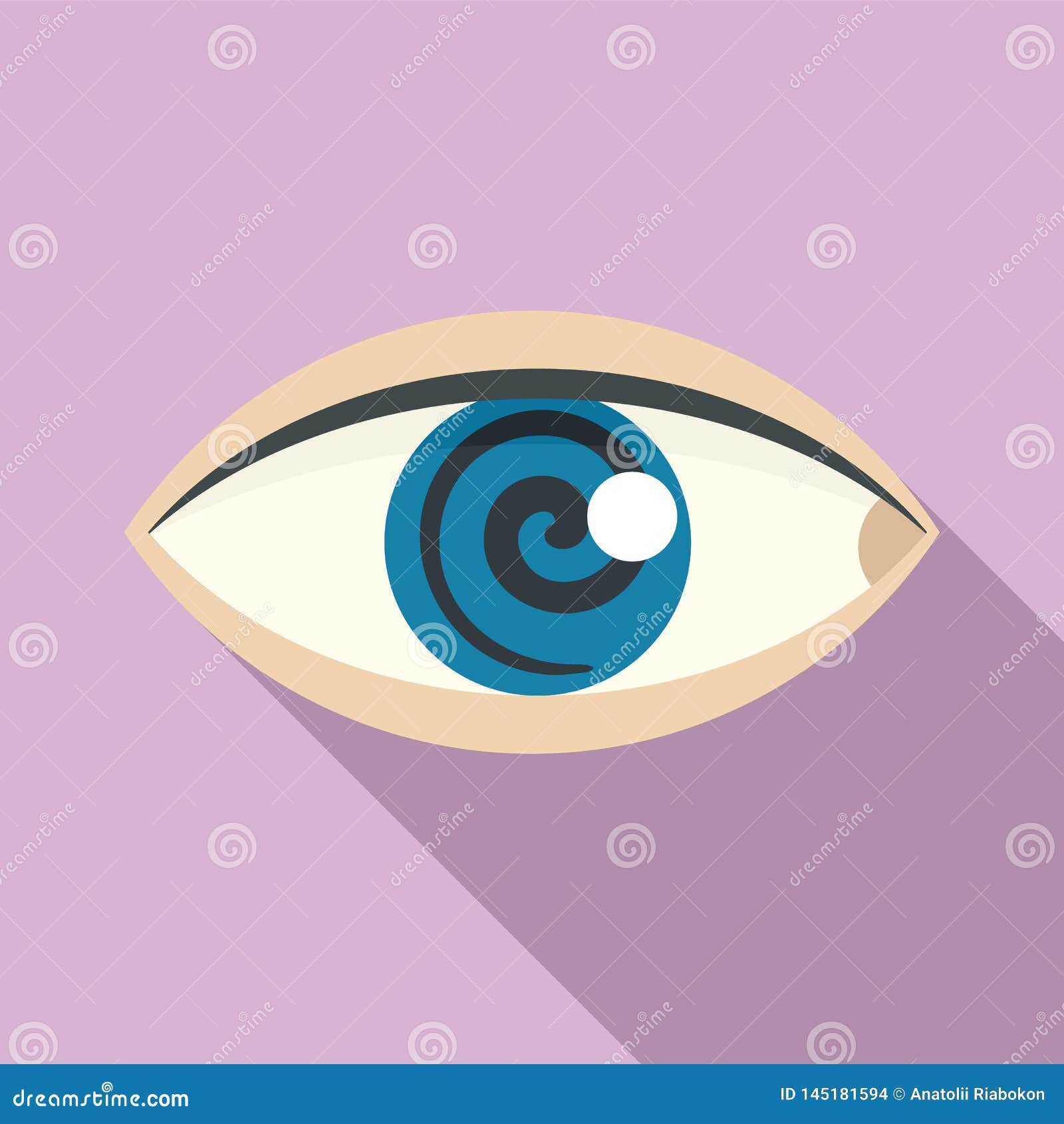 Magic Eye Hypnosis Icon, Flat Style Stock Vector - Illustration of flat ...
