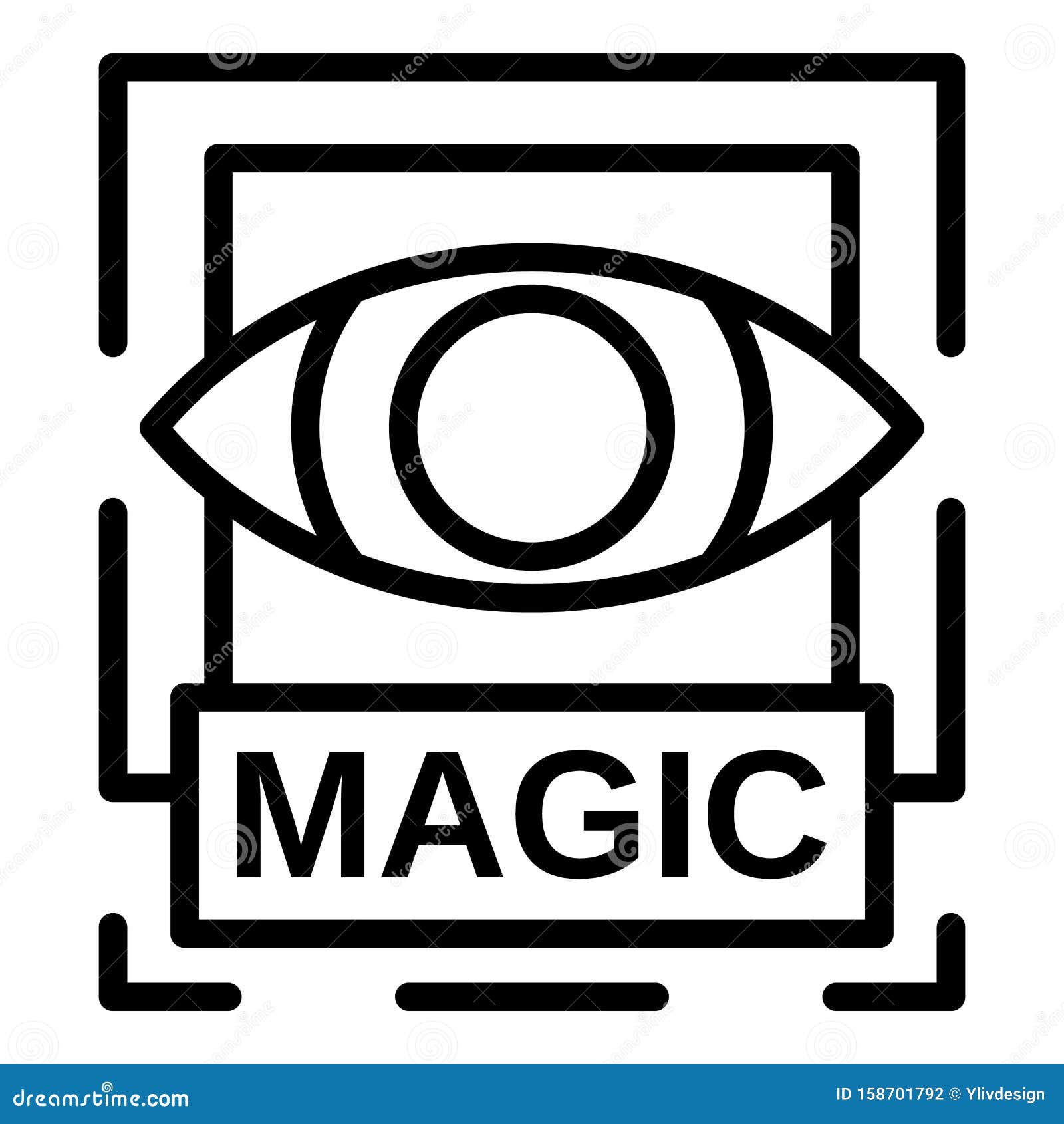Magic Eye Icon, Outline Style Stock Vector - Illustration of health ...