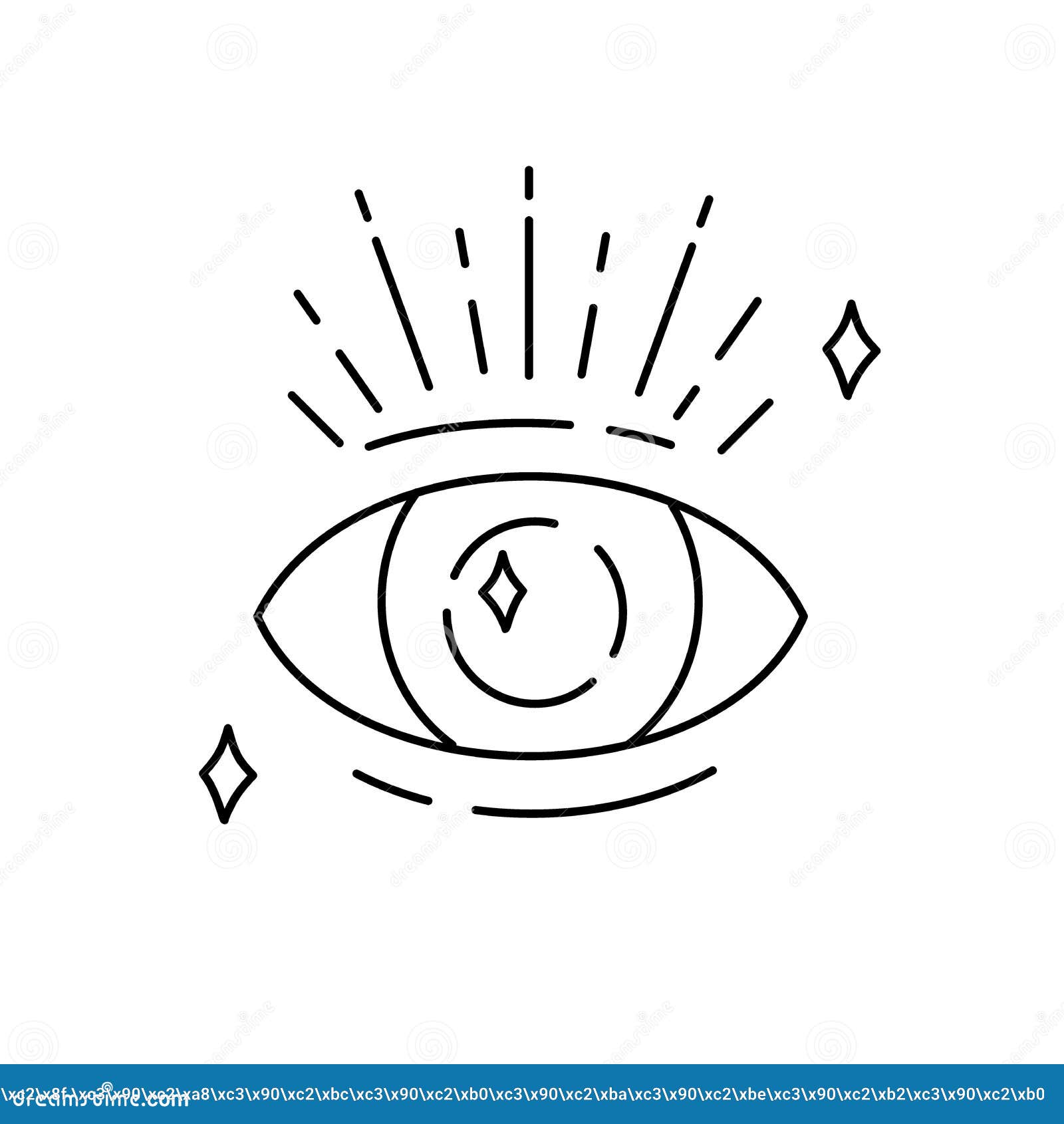 The Magic Eye. Magical Symbols Doodles Esoteric Boho Mystical Hand ...