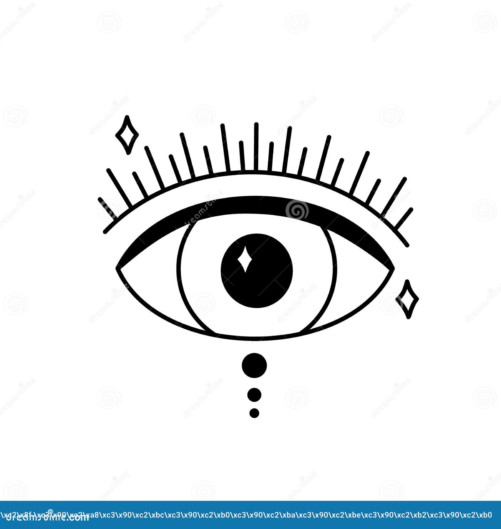 The Magic Eye. Magical Symbols Doodles Esoteric Boho Mystical Hand ...