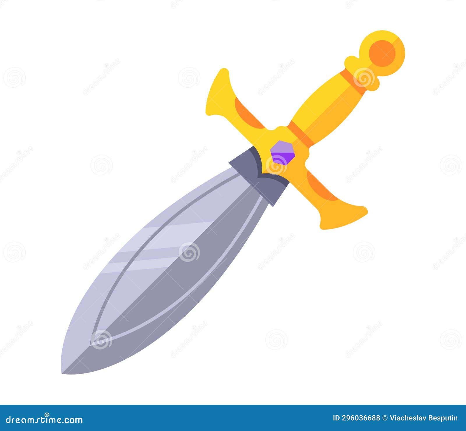 Magic fairy tale sword. stock vector. Illustration of game - 296036688