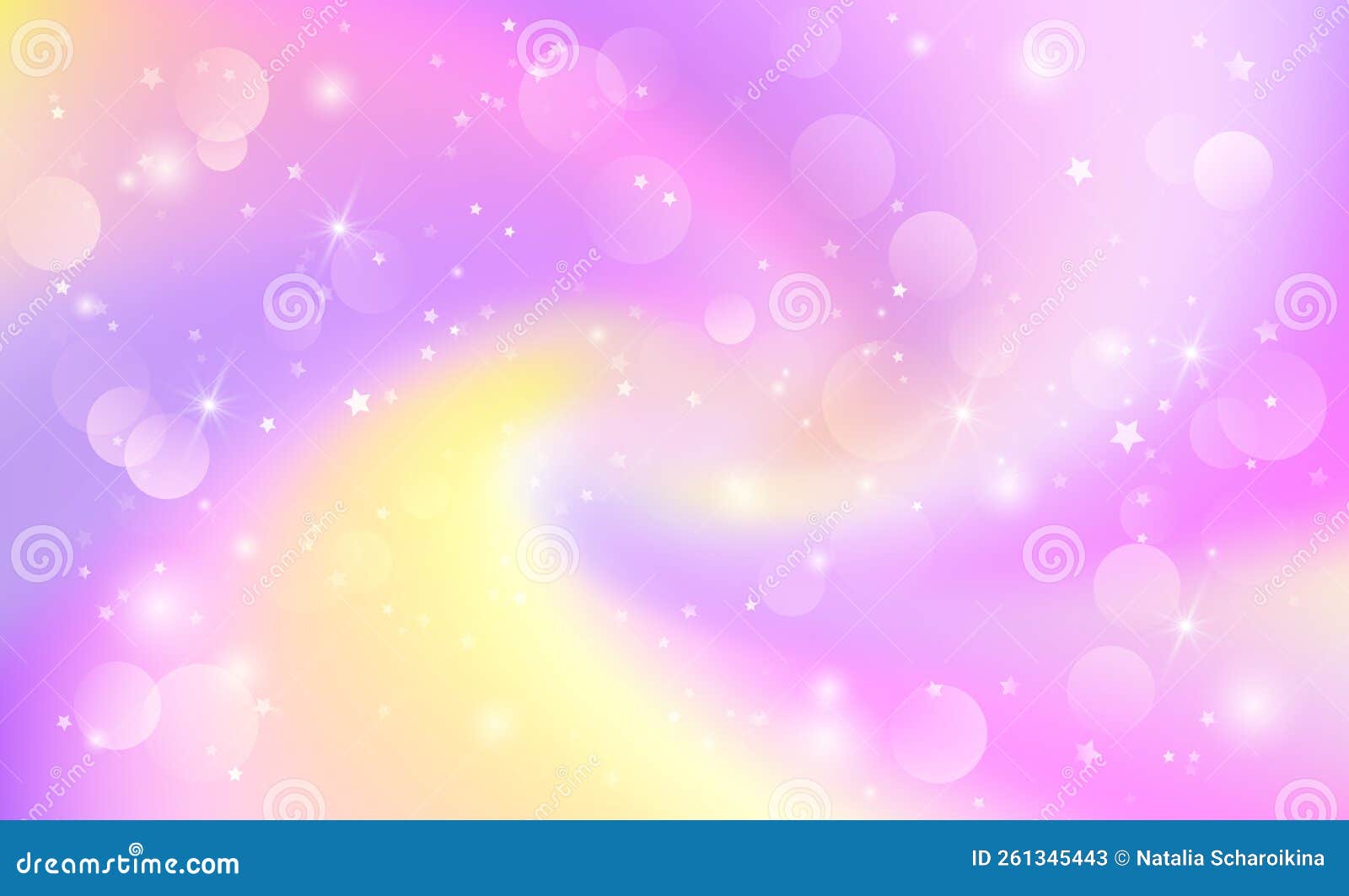 Magic Fantasy Pink Sky in Sparkling Stars Stock Vector - Illustration ...