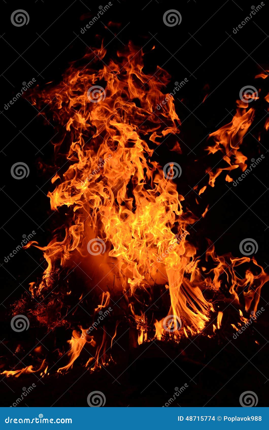Magic fire stock photo. Image of orange, bright, burns - 48715774