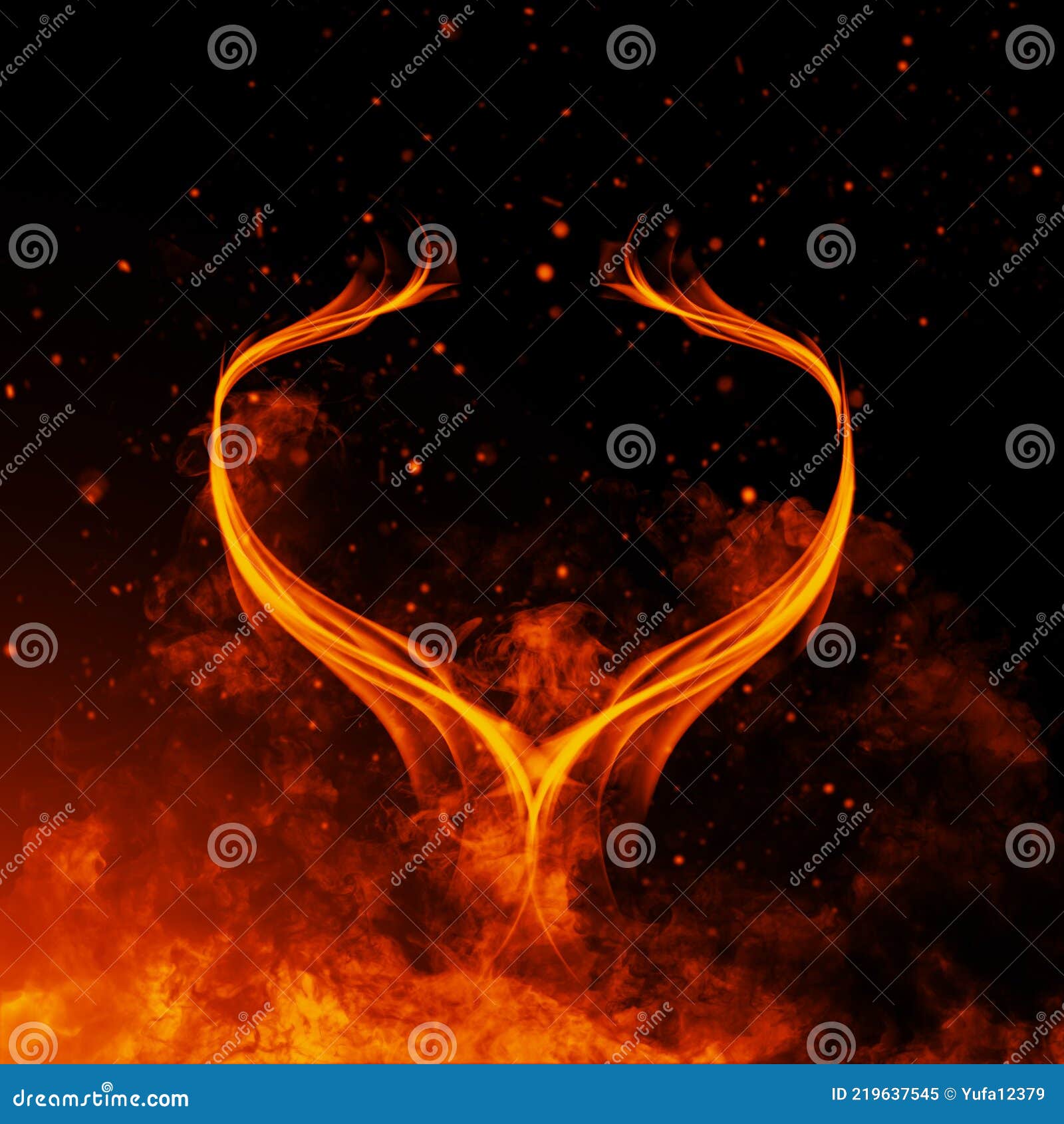 Magic Fire on Isolated Background. Perfect Explosion Effect for ...