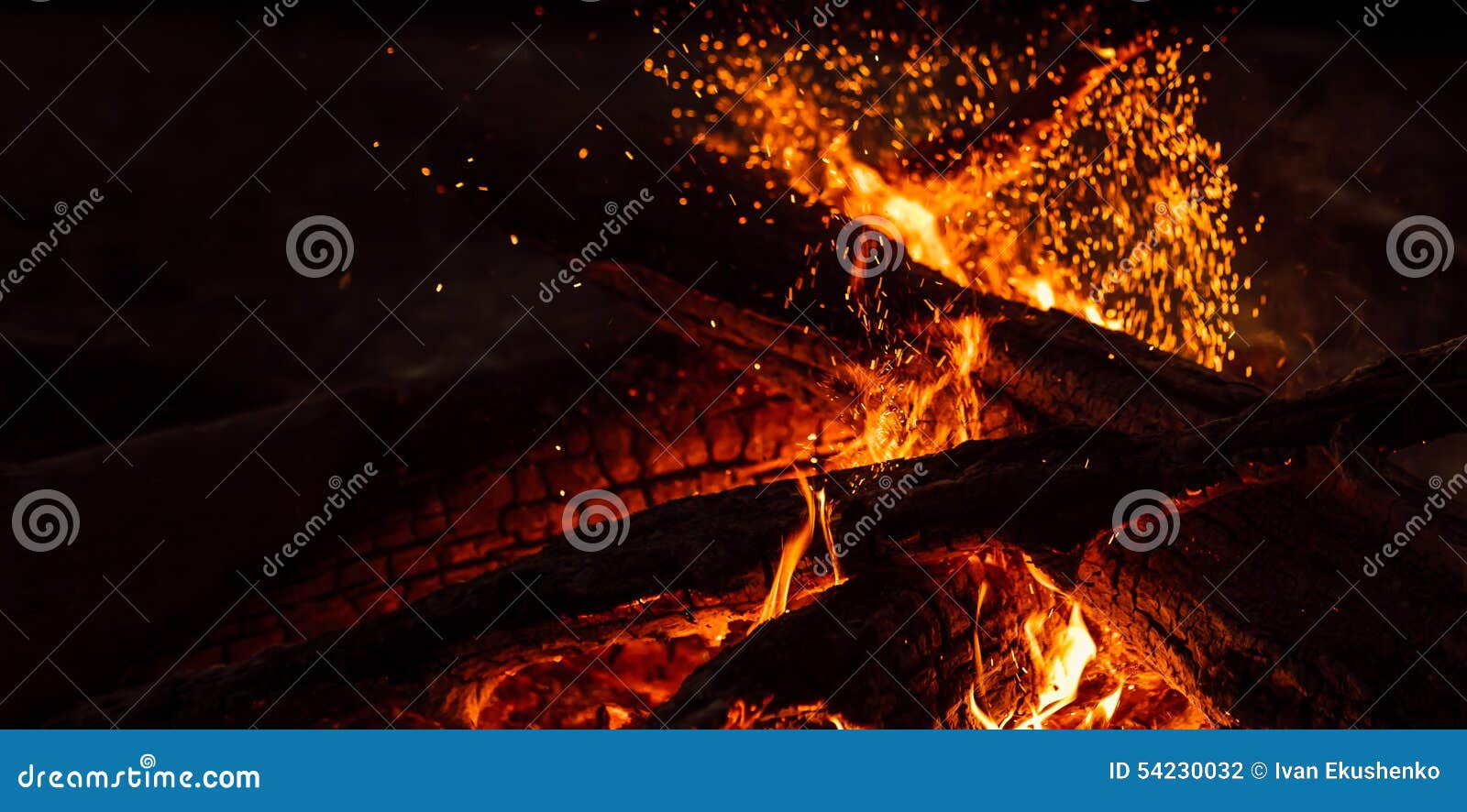Magic fire stock photo. Image of firewood, highlights - 54230032