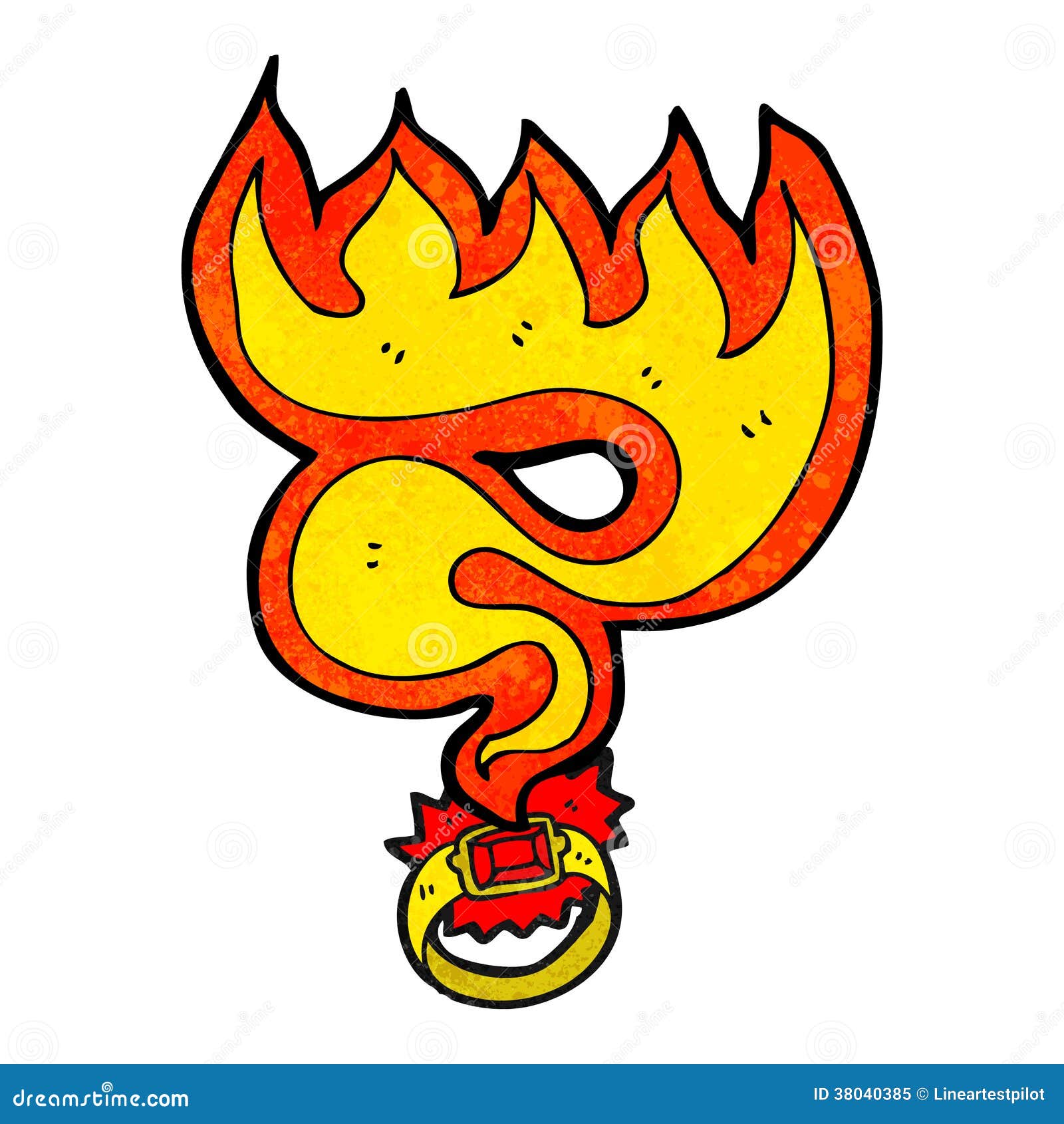 Magic fire ring stock vector. Illustration of retro, character - 38040385