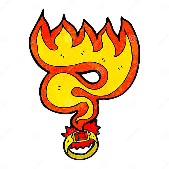 Magic fire ring stock vector. Illustration of retro, character - 38040385