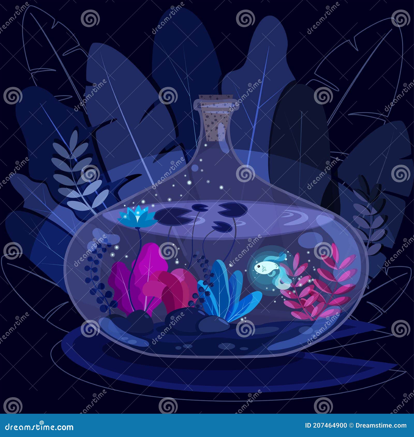 Magic Fish Vector Illustration Stock Vector - Illustration of exotic ...