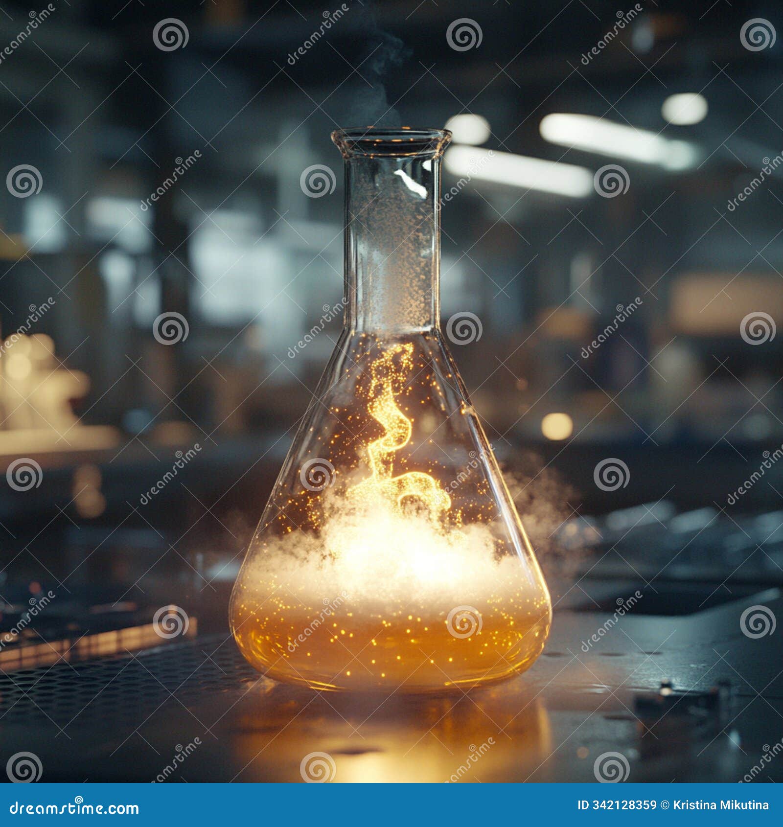 Magic Flask in a Science Laboratory. Artificial Intelligence. Stock ...