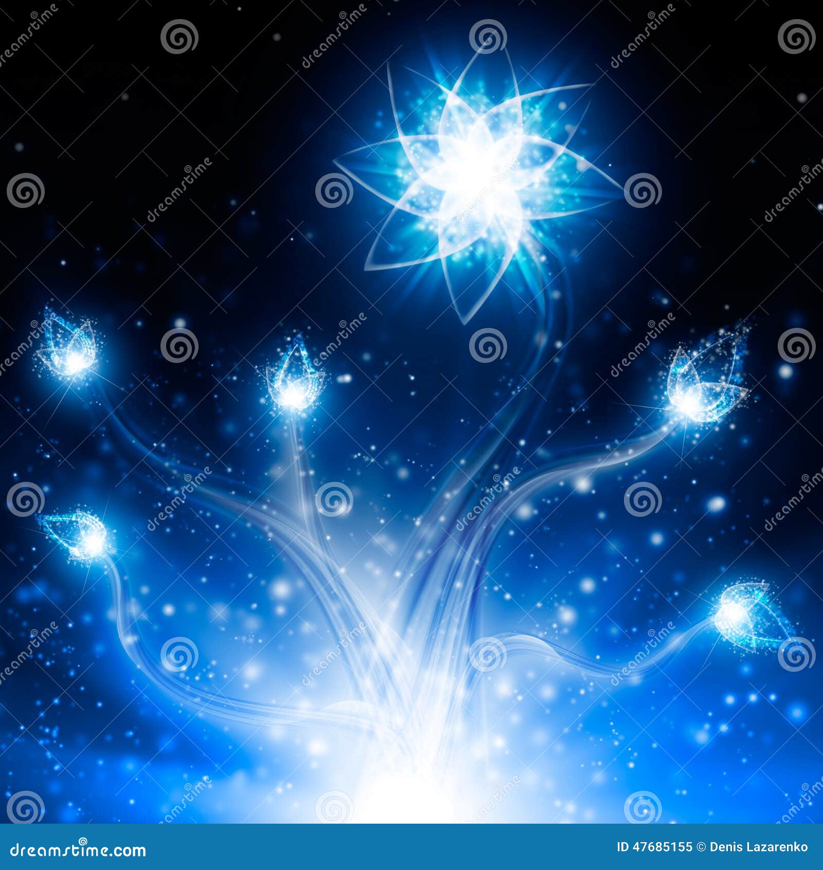 Magic flower stock illustration. Illustration of fairy - 47685155