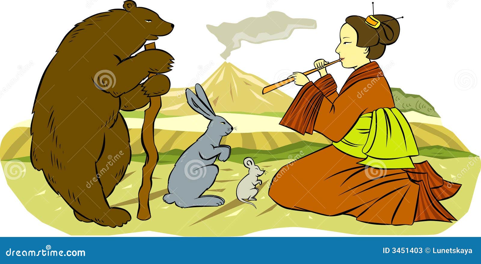 Magic flute stock vector. Illustration of vector, retro - 3451403