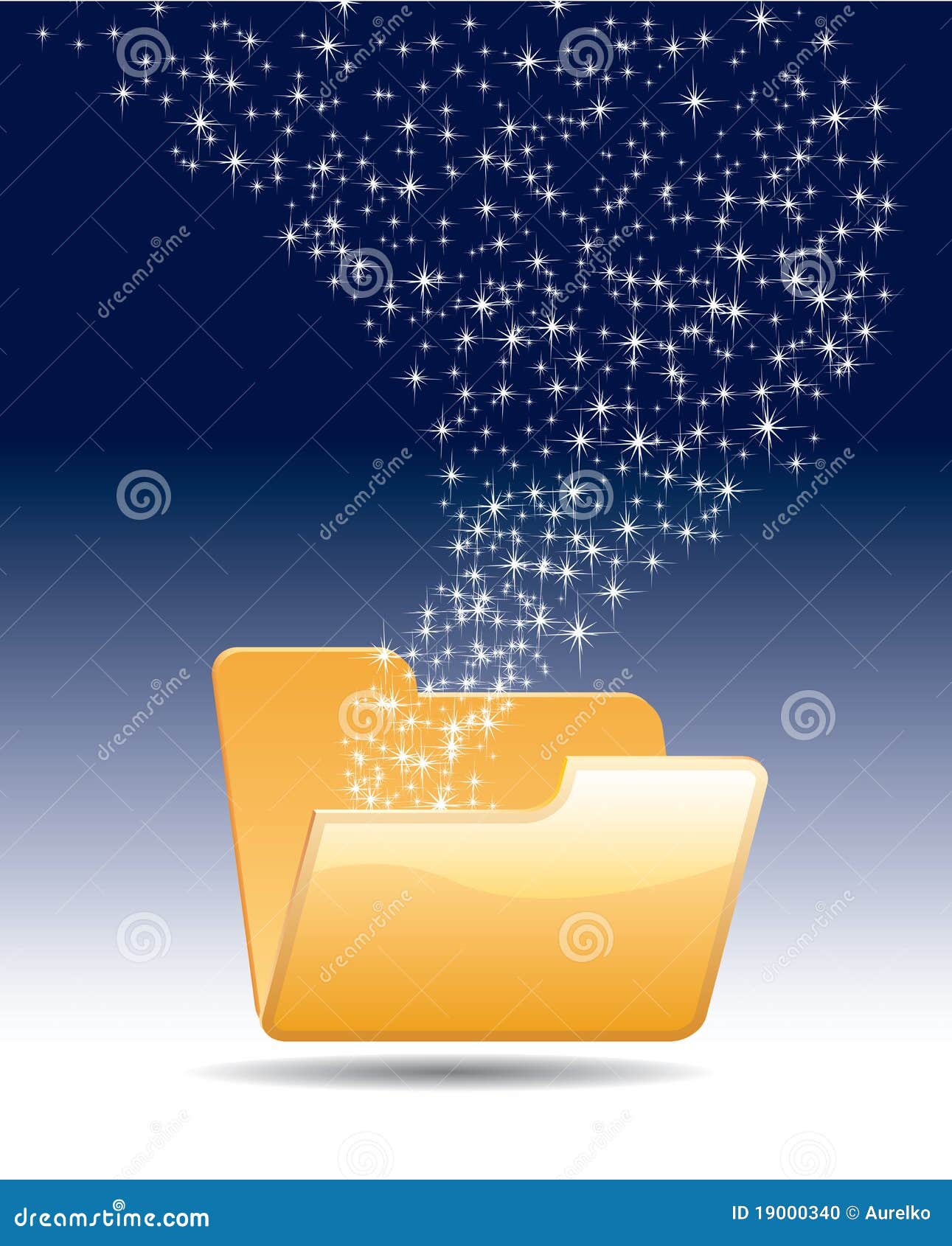 Magic folder stock vector. Illustration of wisdom, blank - 19000340