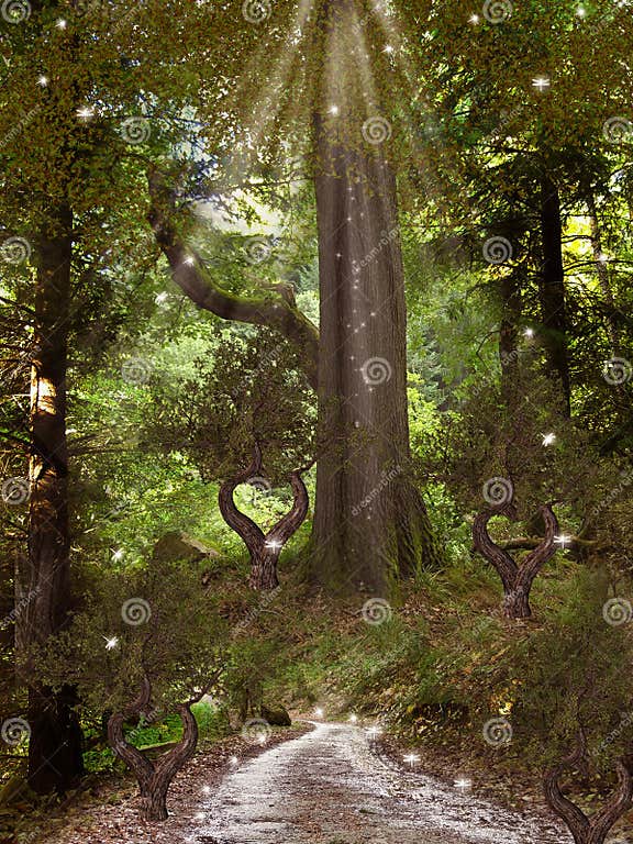 Magic Forest stock illustration. Illustration of tree - 29317026