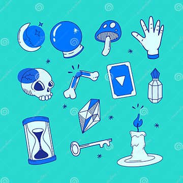 Magic Fortune-teller Aesthetic Stock Vector - Illustration of elements ...