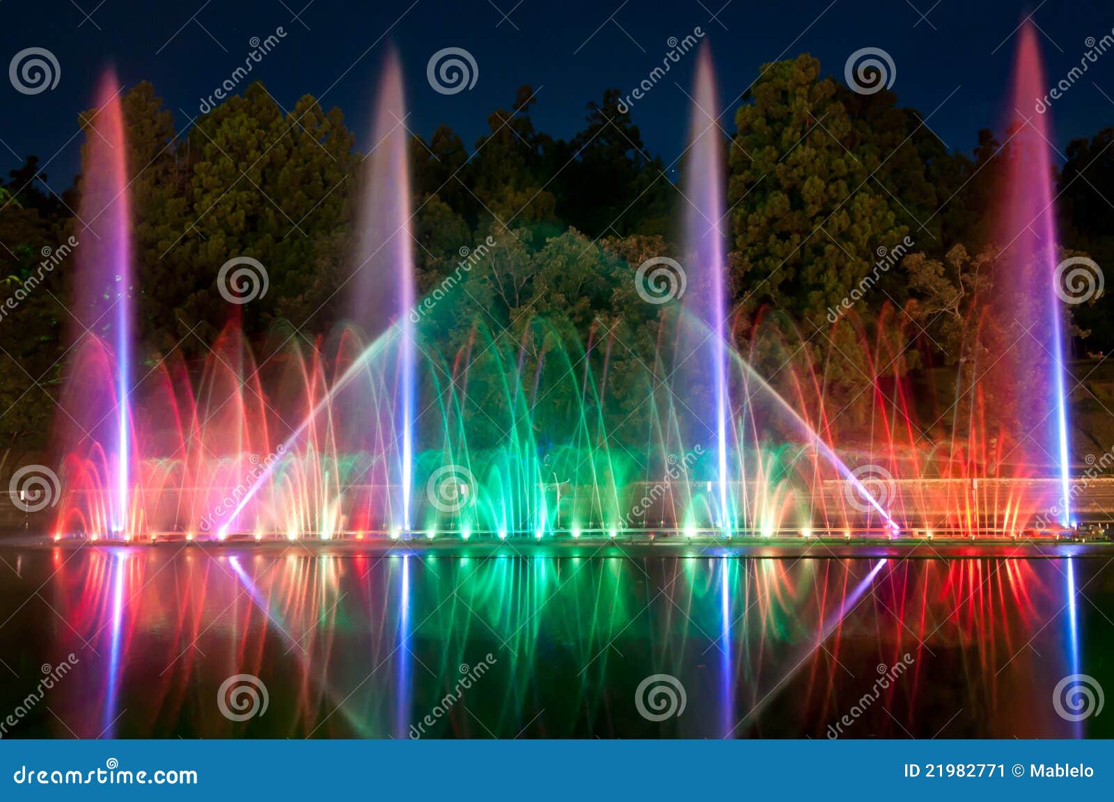 Magic fountain stock image. Image of dark, outside, eruption - 21982771