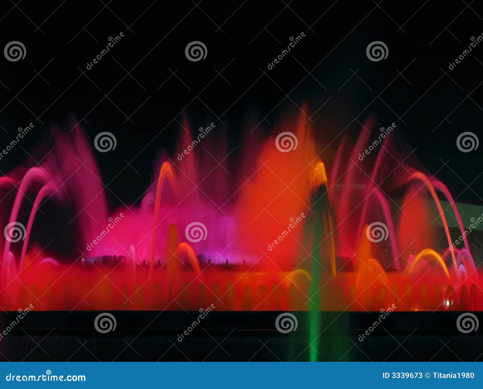 Magic fountain detail stock image. Image of lights, outside - 3339673