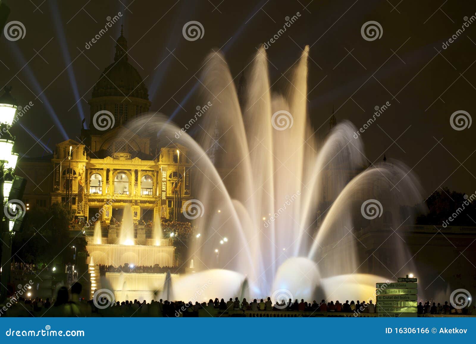 Magic Fountain show 1 editorial photo. Image of barcelona - 16306166