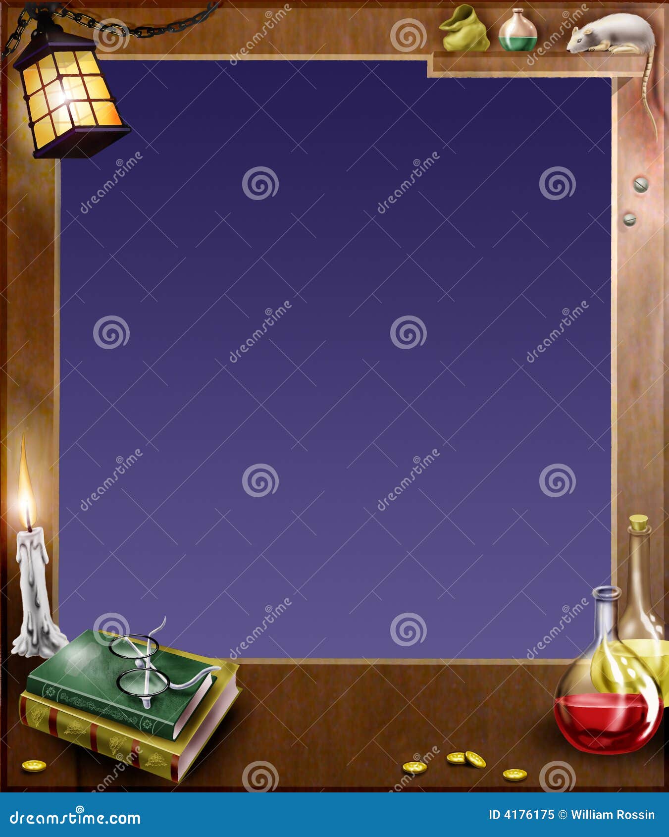 Magic frame stock illustration. Illustration of lantern - 4176175
