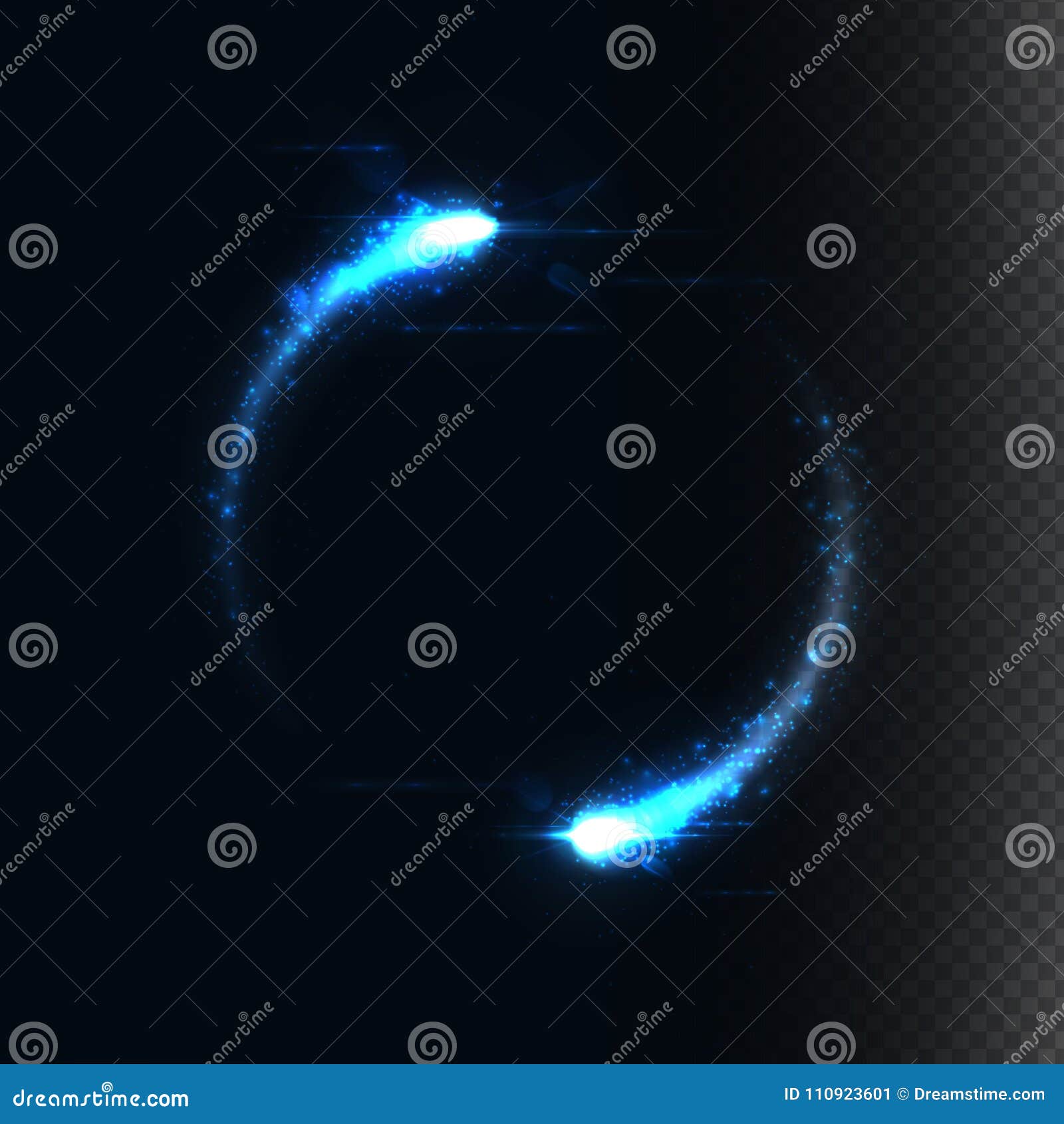 Magic Frame Consist of Glowing Particles on Transparent Stock Vector ...