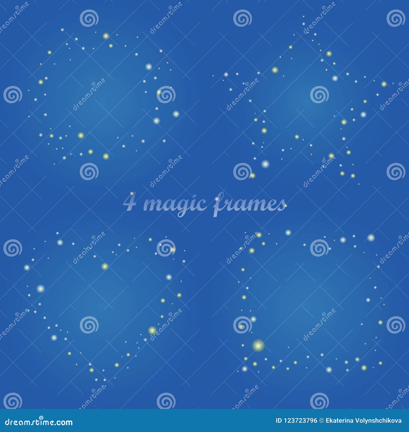 Magic Frame For Design, Design Elements With Glint Vector Illustration ...