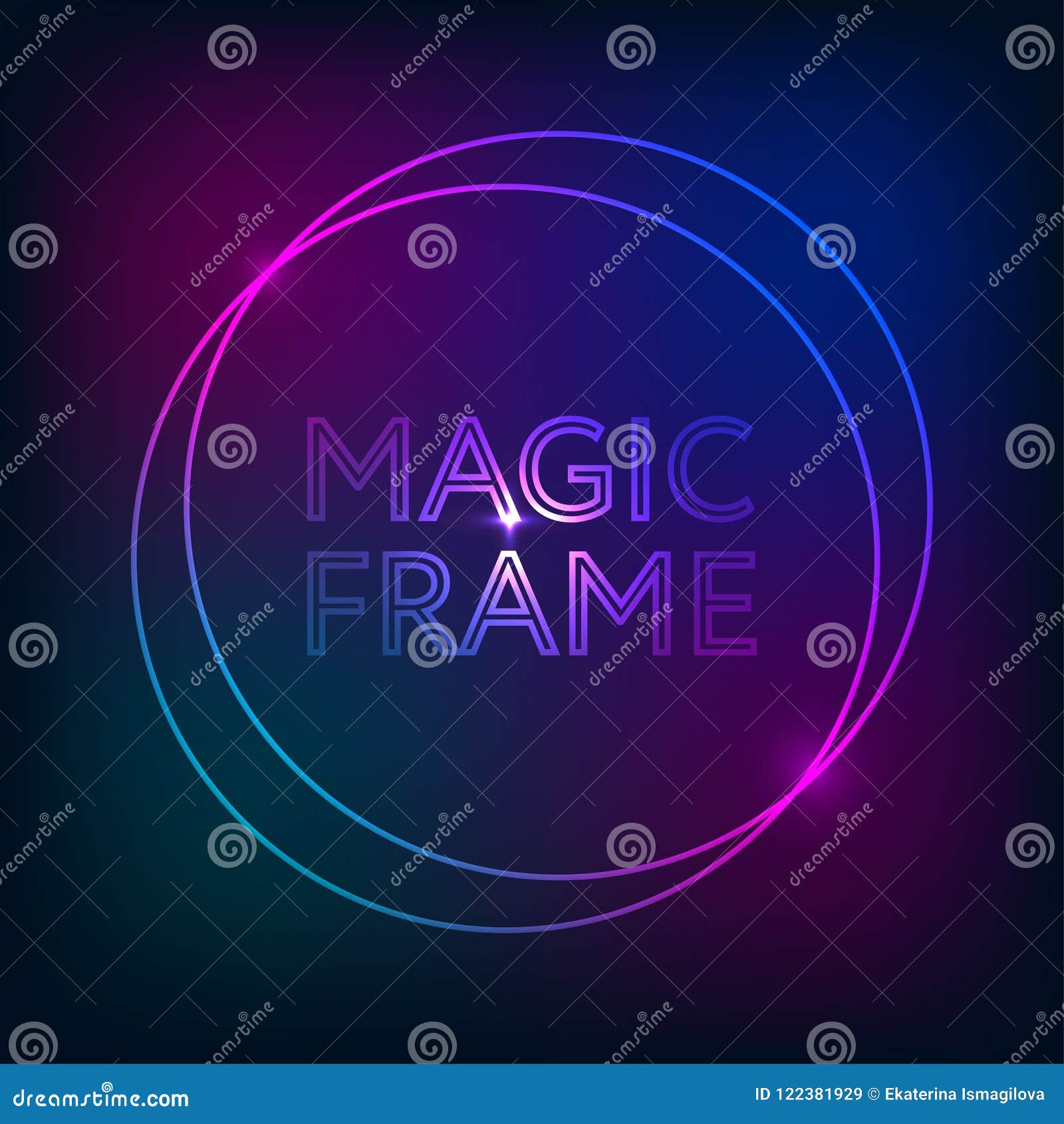 Magic Frame Gradient Vector Abstract Lights Lines Text Design Frame ...