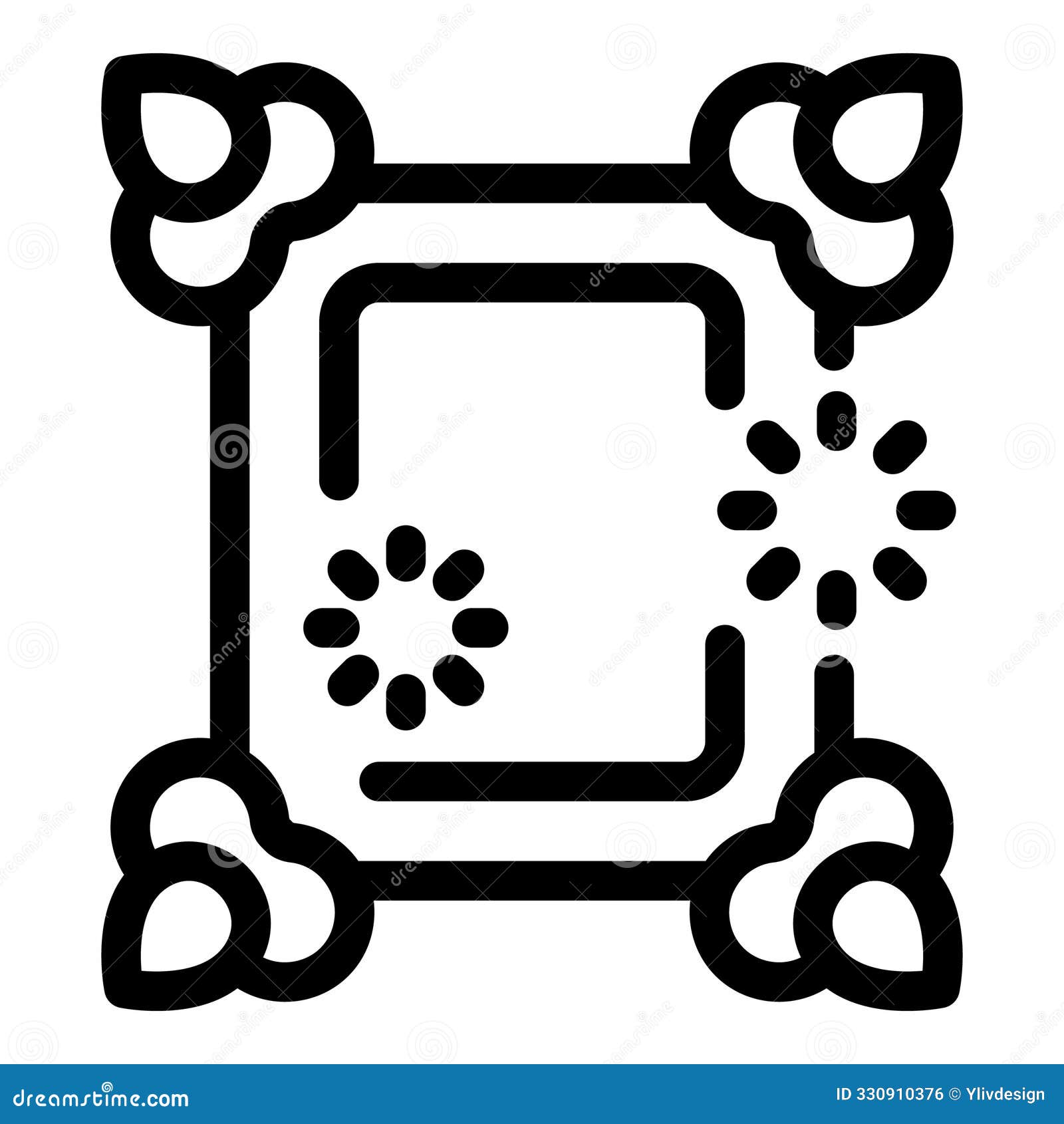 Magic Frame with Shining Particles and Leaves is Casting a Spell Stock ...