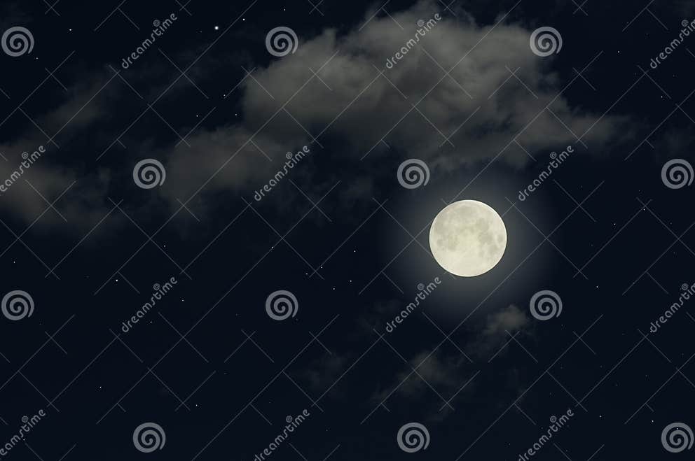 Magic full moon stock image. Image of atmosphere, enigma - 22276887