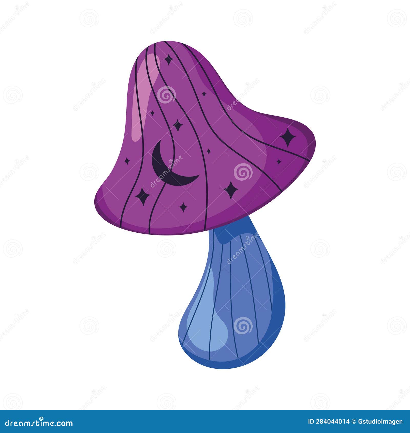 Magic Fungus Esoteric Concept Stock Vector - Illustration of design ...