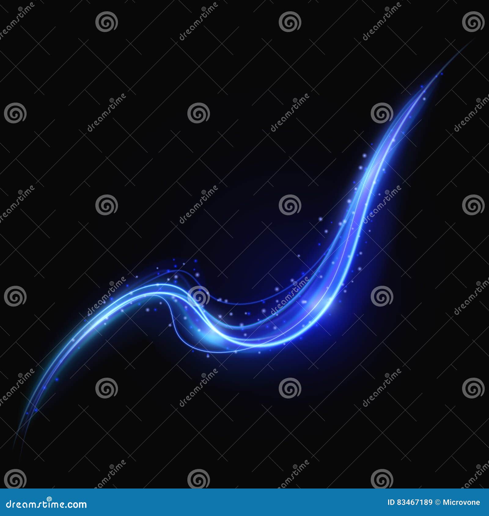 Magic Futuristic Blue Lamp Light Effect. Vector Wave Stock Vector ...